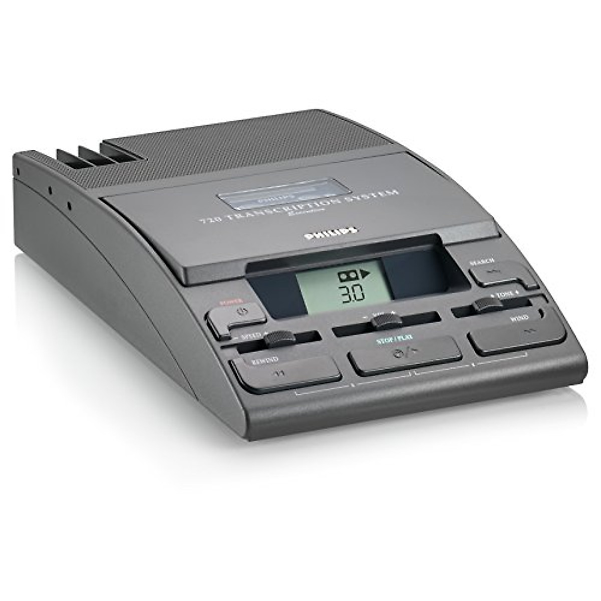 Philips LFH072052 720-T Desktop Analog Mini Cassette Transcriber Dictation System with Foot Control
