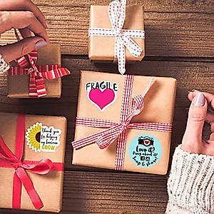 Fragile Stickers,Mail Stickers,Thank You Stickers,Handmade Stickers,Small Shop Stickers,Envelopes Stickers for Small Business, Online Retailers,Handmade Goods,500 Labels Per Roll