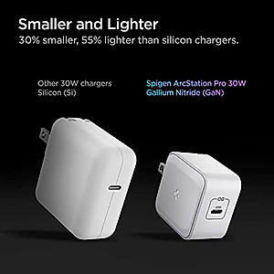 USB C Charger, Spigen 30W USB-C Power Adapter, GaN II Compact & Foldable Fast Charging for Pixel 7 Pro 6 MacBook Air iPhone 14 13 Plus Pro Max 12 Mini iPad Pro Galaxy S22 S21 Ultra Plus Note 20