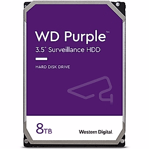 Western Digital - WD 8TB Purple Surveillance Internal Hard Drive - 7200 RPM Class, SATA 6 Gb/s, 256MB Cache, 3.5", Crypto Chia Mining - WD82PURZ - BROAGE HDMI Cable, Solid State Drive