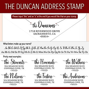 Personalized The Duncans Self-Inking Address Stamp and Ink with Name | Personalized Couples Address Stamps | Custom Rubber Address Stamp (Medium)