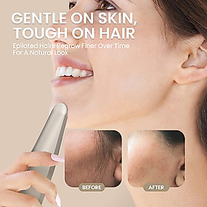 Epilady Esthetic Pearl Epilator for Women Face, Womens Facial Hair Remover | Included Case & Cleaning Brush, Electric Tweezers for Women Facial Hair