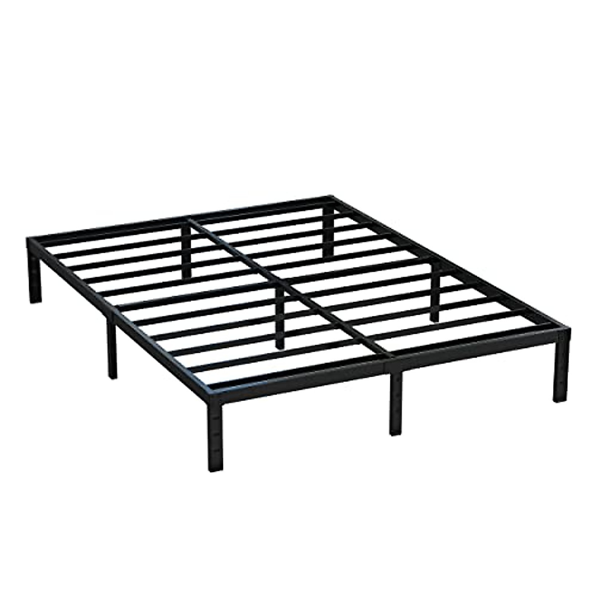 Maenizi 12 Inch Bed Frame Queen Size No Box Spring Needed, Heavy Duty Queen Platform Metal Bed Frame Support Up to 3000 lbs, Easy Assembly, Noise Free, Black