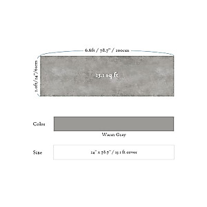 Stone Marble Peel and Stick Wallpaper (24" x 78.7", 2 Pack, Concrete Texture, Gray) Renter Friendly Removable Waterproof Vinyl Home Décor for Cabinets Bookshelf Drawer Table Furniture