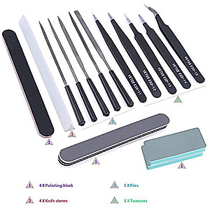 Swpeet 87Pcs Kit Compatible for Gundam Modeler Basic Tools and Gundam Model Tools Kit Perfect for Model Kit Building Beginner Hobby Model Assemble Building with Duty Plastic Container