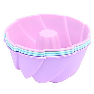 Muffin Cake Mold Round Shape Cupcake Cup Heat Resistant Nonstick Silicone muffin cup Mold Reusable Baking Tool Random
