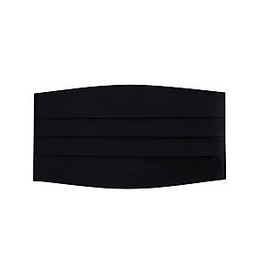 S.H. Churchill & Co. Men's Adjustable Satin Cummerbund - Black