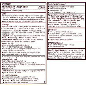 Aspirin Regimen Bayer, 81mg Enteric Coated Tablets, Pain Reliever/Fever Reducer, 200 Count