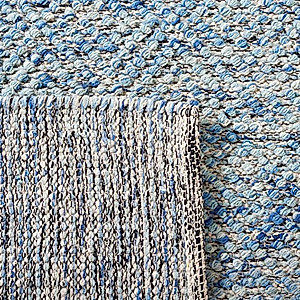 SAFAVIEH Natura Collection Area Rug - 9' x 12', Blue, Handmade Wool, Ideal for High Traffic Areas in Living Room, Bedroom (NAT503B)