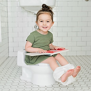 The First Years Super Pooper Potty Training Toilet — White — 2-in-1 Toddler Toilet Seat and Potty Chair