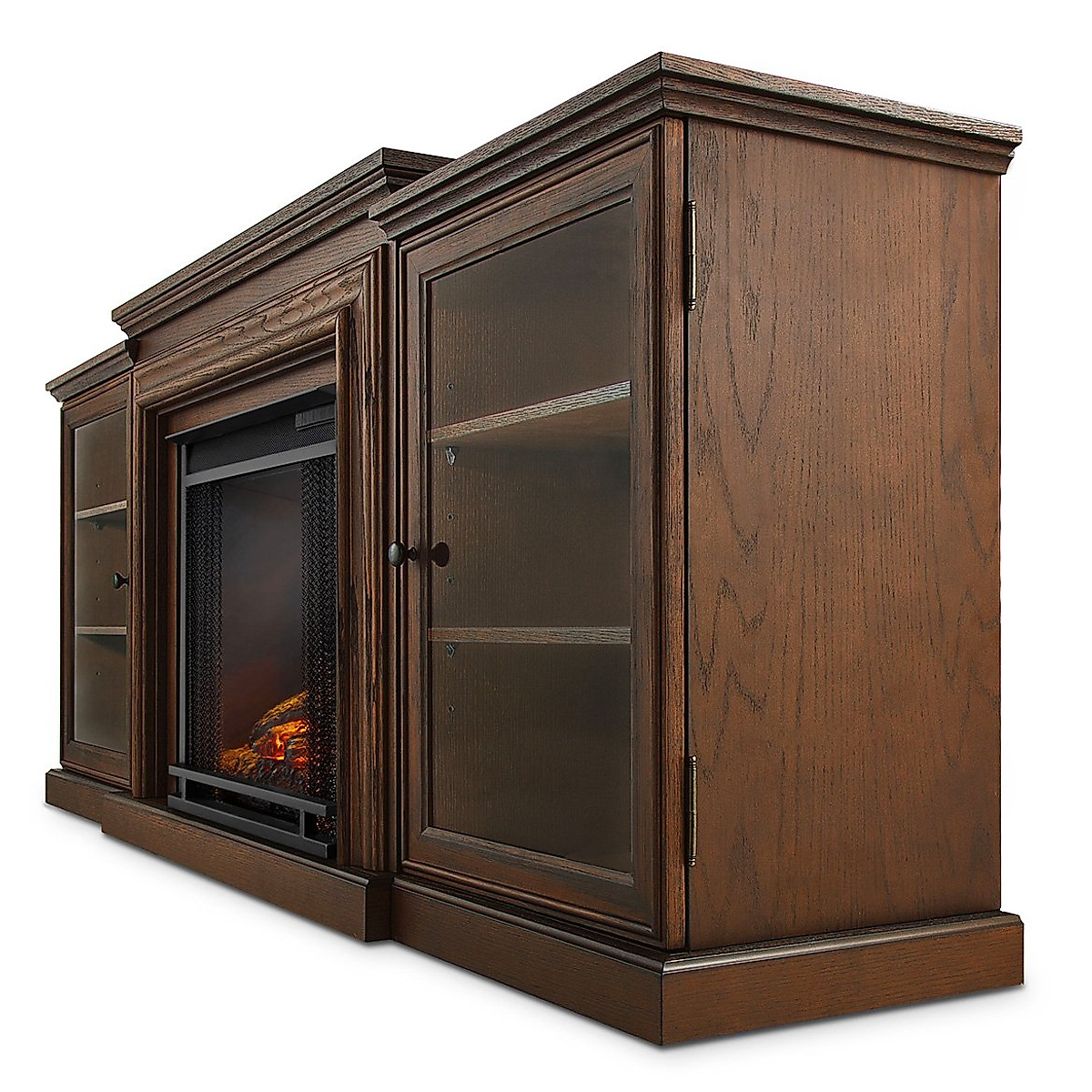 Real Flame 7740/e 7740E Frederick Entertainment Center with Electric Fireplace, Large, Chestnut Oak