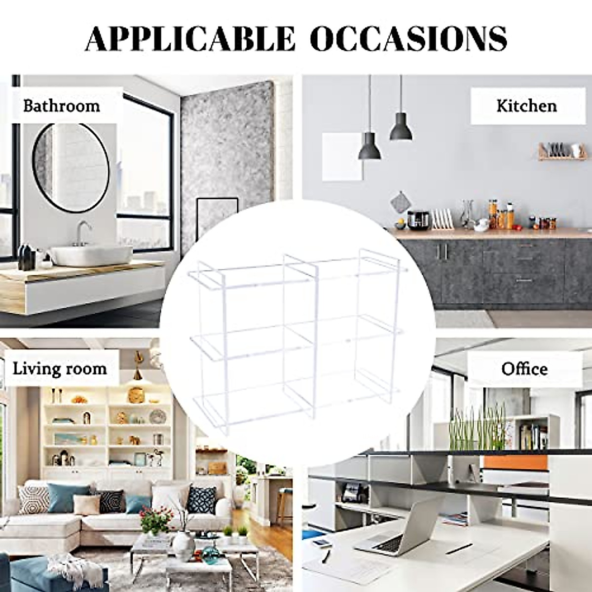 Sumerflos 3-Tier Acrylic Tabletop Display Shelf, Modern Clear Display Stand, Sturdy Storage Shelves for Toy, Makeup, Perfume, Spice