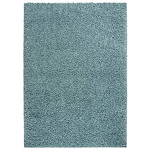 Rugshop Solid Cozy Plush Shag Area Rug 5' x 7' Blue