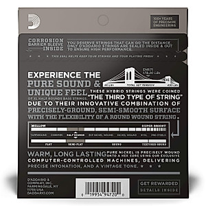 D'Addario XL Half Rounds Bass Guitar Strings - ENR71 - Long Scale - Regular Light, 45-100