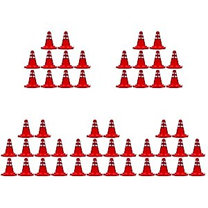 CANIGHT 100 pcs DIY Pattern Sand Props Aids Mini Cones Cone with Playthings Photo Training Style Driveway Theme Field Prop Home Random Decor Plastic Child Sports Street Mats Pretend