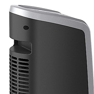 Lasko Oscillating Ceramic Tower Space Heater for Home with Adjustable Thermostat, 2-Speeds, 16 Inches, Silver, 1500W, 5309