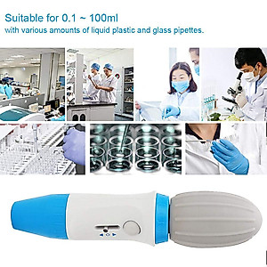 Pipette Pump 100ml, Liquid Manual Pipette Pump Quantitative Pipette Controller Ball Suction Handling Pump