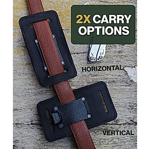 CatchandCraft Multitool Sheath for Belt - Leatherman Sheath - Horizontal Carry Leather Multitool Holster - EDC Pocket Organizer for Work and Daily Use - 𝐌𝐚𝐝𝐞 𝐢𝐧 𝐆𝐄𝐎𝐑𝐆𝐈𝐀