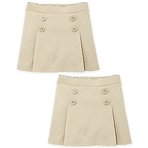 The Children's Place baby girls And Toddler Button Skort, Sandy 2 Pack, 5T US