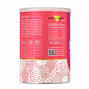 Fido's Digestion Bone Broth for Dogs - Grass-Fed Beef Bone Broth Powder & Organic Herbs - Supports Digestion & Gut Health - Dog Food Topper for Dry Food - 60 Scoops