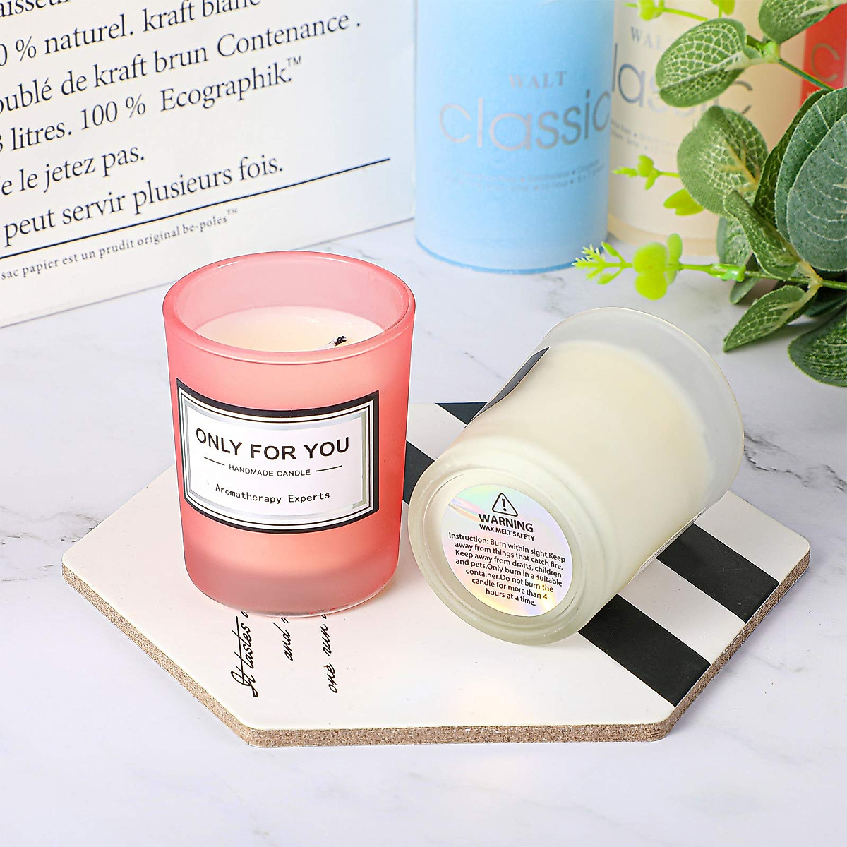 Holographic Candle Warning Labels Candle Jar Container Stickers Wax Melting Safety Stickers for Candle Jars Tins Containers Candle Making Supplies (600 Pieces)