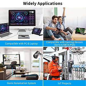 Portable 5'' HDMI Touchscreen - AURSINC IPS LCD Display Monitor for Raspberry Pi 4 4B 3B+ 3B 3A+ 2B B+ Windows 7/8/10 | Capacitive Touch Panel with DSI Cables | 800x480 PXS | Plug & Play Driver Free
