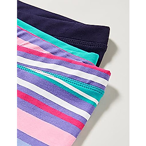 Amazon Essentials Girls' Leggings (Previously Spotted Zebra), Pack of 5, Aqua Green/Navy/Pink/Stars/Stripe, Small