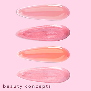 Beauty Concepts Lip Gloss Collection- 10 Piece Lip Gloss Set in Pink Colors - Comes in Box