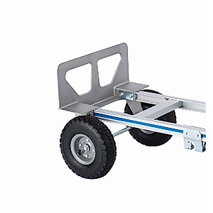 SmarketBuy Convertible Hand Truck 1000 LBS Weight Capacity 2 in 1 Heavy Duty Hand Truck Durable Aluminum and Steel Construction with Nose Plate 4 Wheels Hand Truck Dolly