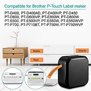 NineLeaf 50 Pack Compatible for Brother P-Touch TZe-B41 TZ-B41 Black on Fluo Orange Label Tape 18mm 0.7 inch 3/4'' Laminated TZe TZ Tape for PT-E800W D800W P900W P950NW Label Maker