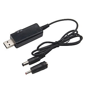 HiLetgo USB Boost Converter Cable DC 5V to 9V 12V USB Step-up Cable USB to DC 5.5x2.1mm 3.5x1.35mm USB Power Supply Adapter UBS Power Voltage Boost Converter Max Power 18W