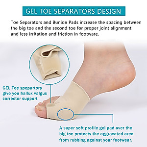 Flyen Bunion Corrector for Women and Men Bunion Pain Relief Protector Sleeves Kit - Relief Pain in Hallux Valgus, Big Toe Spacer Separators Brace Straighteners Splint 1