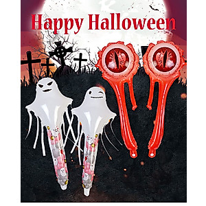 Halloween Inflatables Treats Toys 10pcs For Kids Party Favors Hand Hold Balloon Nightmare Before Christmas Toys Skeleton Spider Pumpkin Vampire Zombie Ghost Bat Outdoor Games Party Supplies