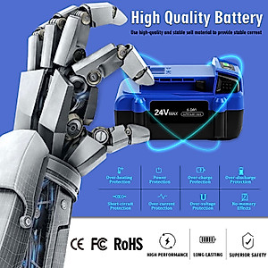 JIALIPOK 24V 6.0Ah Replacement Battery for Kobalt 24V Max KB624-03 KB524-03 KB424-03 KB224-03 KB124-03 0673802 1051230 Lithium Ion Cordless Tools Battery NOT for Snow Joe