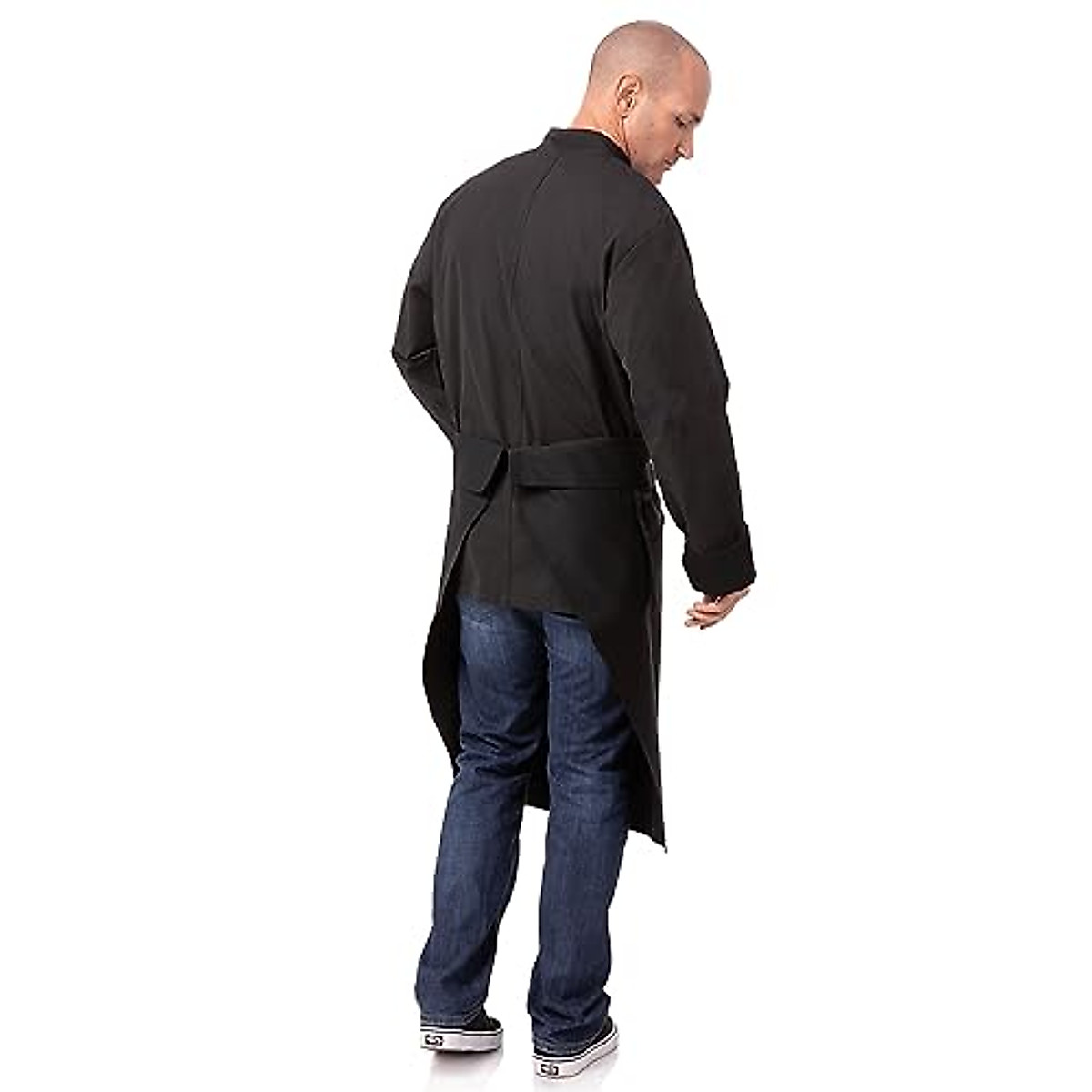 Chef Works Unisex Tapered Chef Apron, Black, One Size