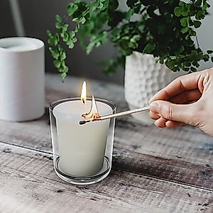 ionlywax Ivory Votive Candles Set of 12 Bulk Unscented Small Off-White Votives for Table Ceterpieces, Wedding, Party, Home 12 x 2.0oz