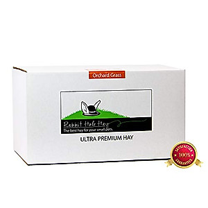Rabbit Hole Hay Ultra Premium, Hand Packed Soft Orchard Grass for Your Small Pet Rabbit, Chinchilla, or Guinea Pig (20lb)