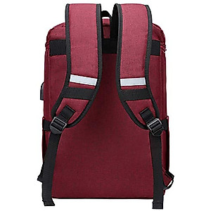 YALUNDISI Vintage Backpack for Men Women Laptop Backpack Bookbags College Backpack Red 16 inch