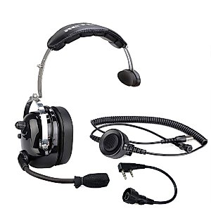 Retevis Unilateral Noise Reduction Two Way Radio Headset with Mic,Volume Adjust RT22 RT21 H-777 RT68,Compatible with Baofeng UV-5R 5RM Kenwood Rugged Radios,Walkie Talkie Headset(1 Pack)