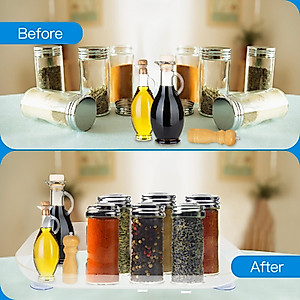 Lazy Susan Turntable Organizer for Refrigerator,Lazy Susan for Fridge 15.67'' Clear Fridge Organizer Storage,Lazy Susan for Pantry, Cabinet, Table,Kitchen, Countertop