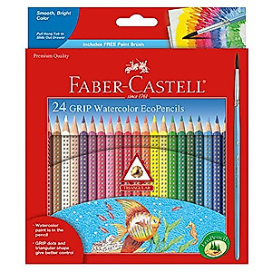 Faber-Castell - GRIP Watercolor EcoPencils - Premium Art Supplies For Kids (24 Count)