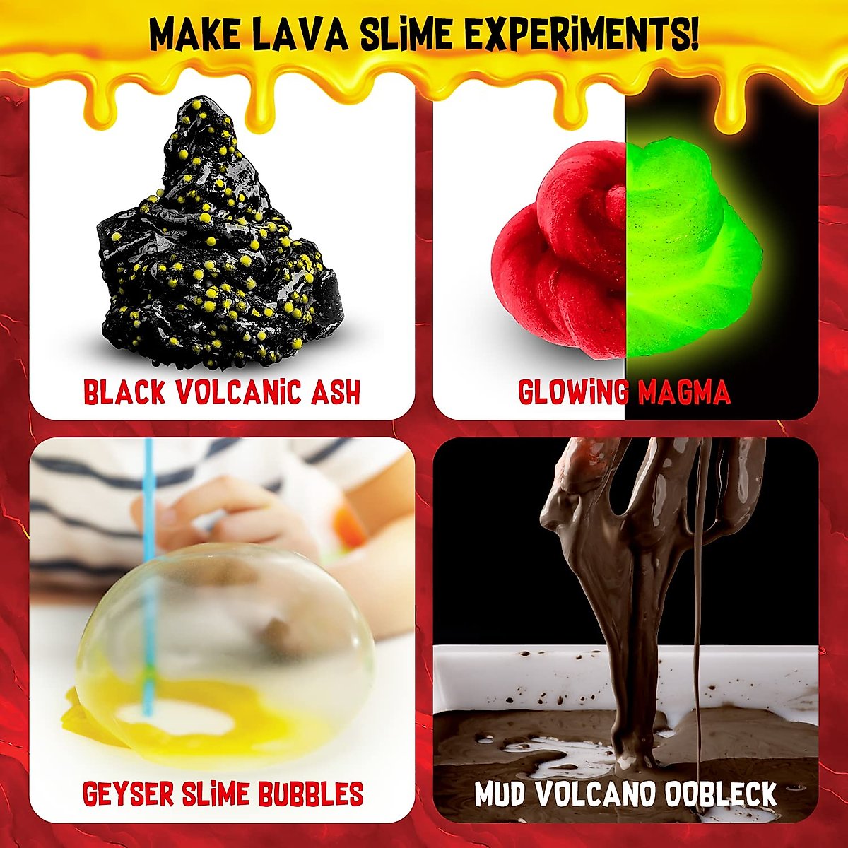 Original Stationery Lava Science Slime Kit, Fun Science Kit to Play Slime Games, Create Glow in The Dark Slime & Make Science Experiments for Kids 6-8
