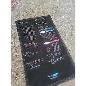 myprayer Islamic Prayer Rug with Instructions, Lightweight, durable, 100% Cotton, for New Muslims., Black, 198715878707