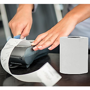 BAM POS 3-1/8" x 230 Thermal Paper Rolls - 48 GSM, Bright White, BPA Free - Easy to Use - Pack of 50 Rolls Per Case