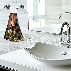 Boccsty Glasses of Red and White Wine Hanging Kitchen Towels 2 Pieces Grapes Wooden Dish Cloth Tie Towels Hand Towel Tea Bar Towels for Bathroom Farmhouse Housewarming Tabletop Home