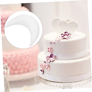 Abaodam Moon Cake Embryo Cake Turntable for Decorating Fake Cake Model Cake Practice Dummy Multitools Faux Wedding Cake Wedding Cake Stand Cake DIY Model Crafts Blank Child White Foam