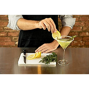 Plastic Bar Cutting Board for Restaurants, 3 Pack - 10 x 6 Inch, White