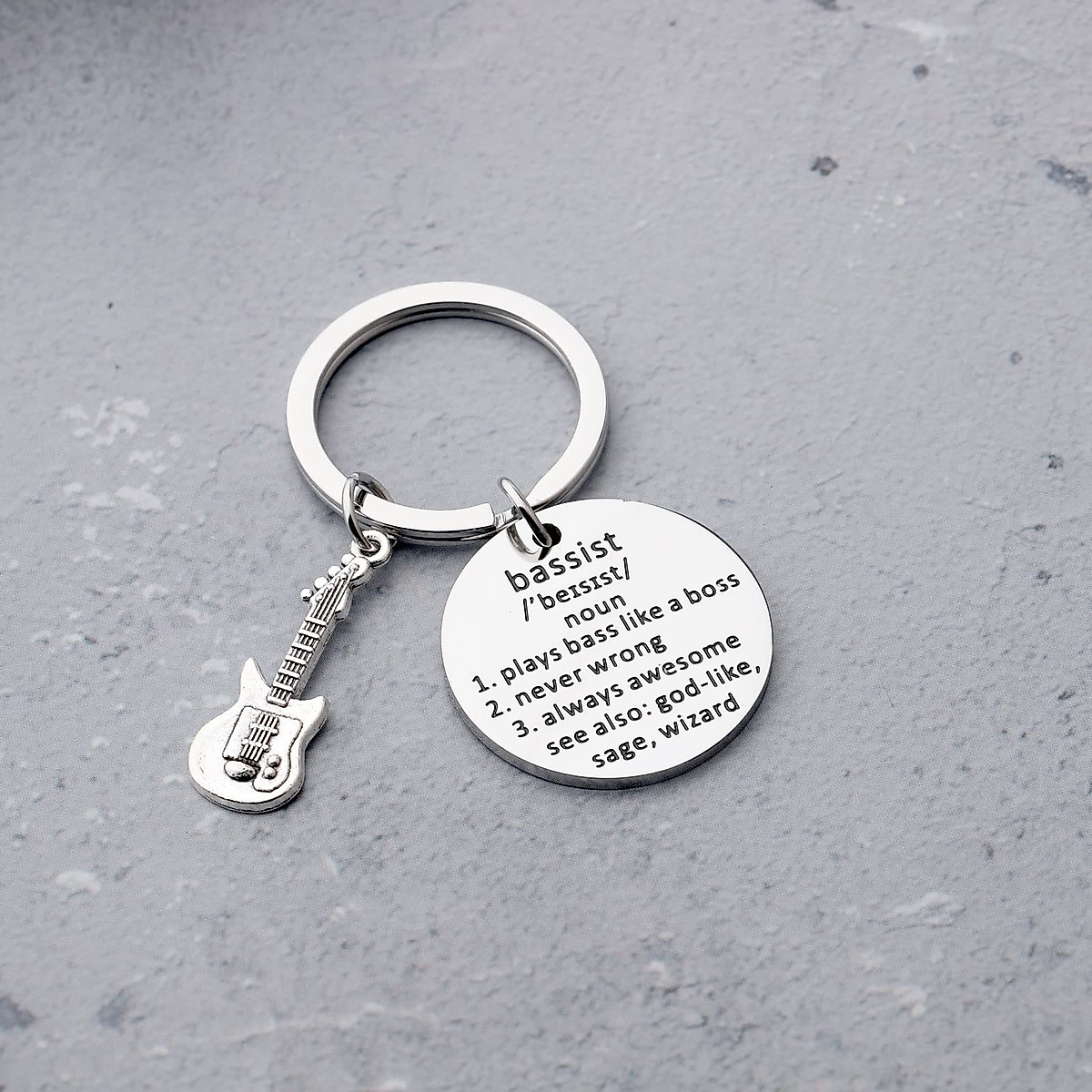 TIIMG Bassist Essential Keychain Gift Bass Guitar Player Gift Rock band Bassist Gift Bass Player Definition Keychain (Bassist US)