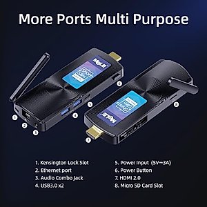 MeLE Fanless Mini PC Stick PCG02 Celeron J4125 8G LPDDR4 128G eMMC Small Desktop Computer Support 4K HDMI,2.4G/5.0G Dual Band WiFi,BT 4.2,Gigabit Ethernet and USB 3.0 for Iot Office