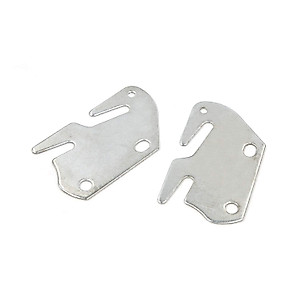 Bitray Wood Bed Plates Wood Bed Rail Hook Plates for Bed Frame Bracket Headboard Footboard Replacement - 4pcs